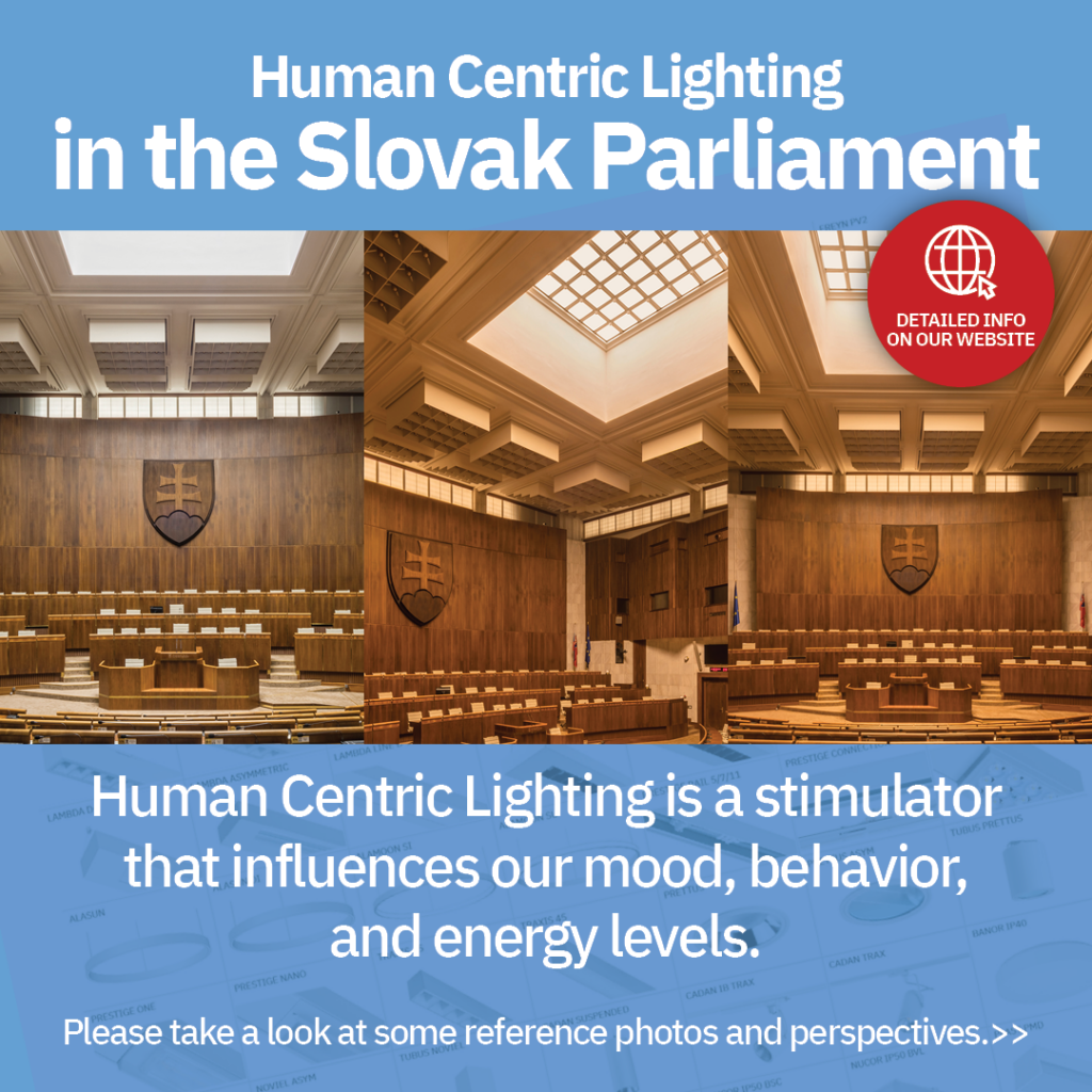 Human centric Lighting in the Slovak Parliament - OMS Lighting
